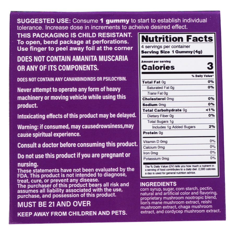 SHRUMFUZED | NOOTROPIC MUSHROOM BLEND | 800MG - The Hemp Doctor