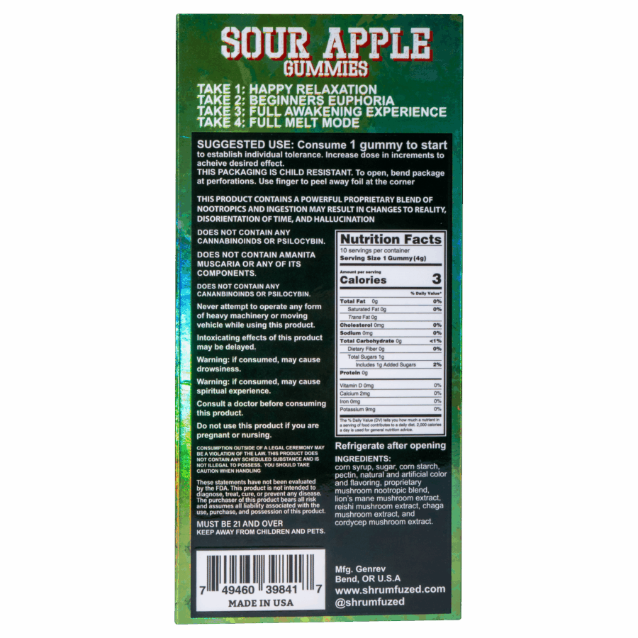 SHRUMFUZED | NOOTROPIC MUSHROOM BLEND | 800MG - The Hemp Doctor